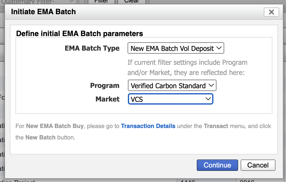 Depositing Voluntary Carbon (VCM) to CBL