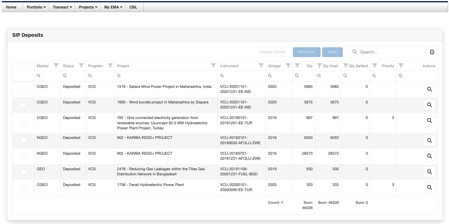 Managing SIP Deposits
