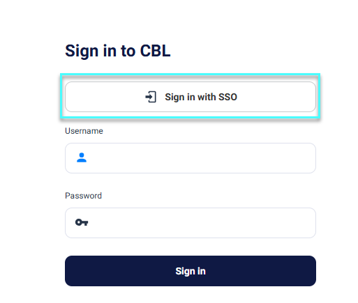CBL Login with SSO